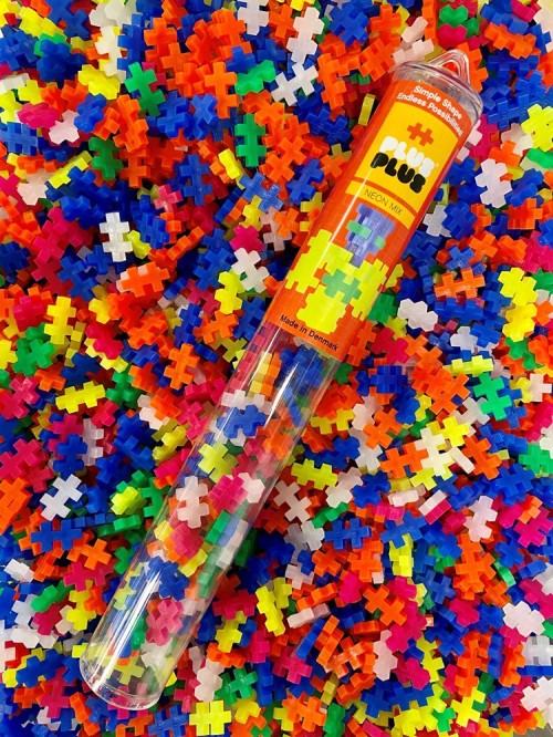 Plus Plus Neon Mix - 100Pc Tube – Toyworld NZ