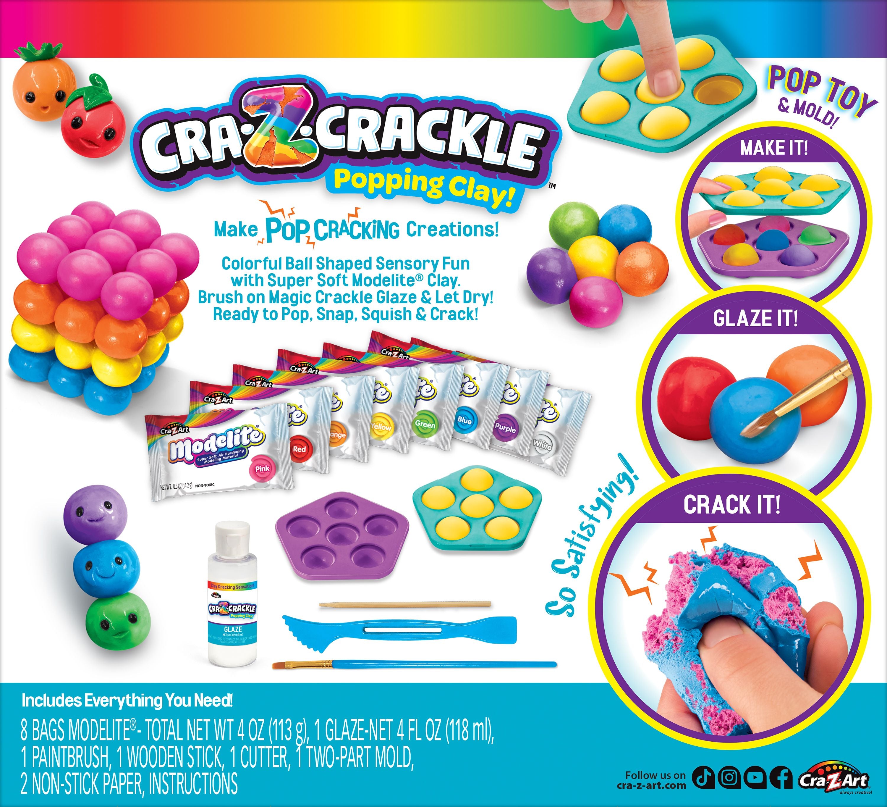 Cra-Z-Art Cra-Z-Crackle Popping Clay! Pop-Mazing Super Sensory ...