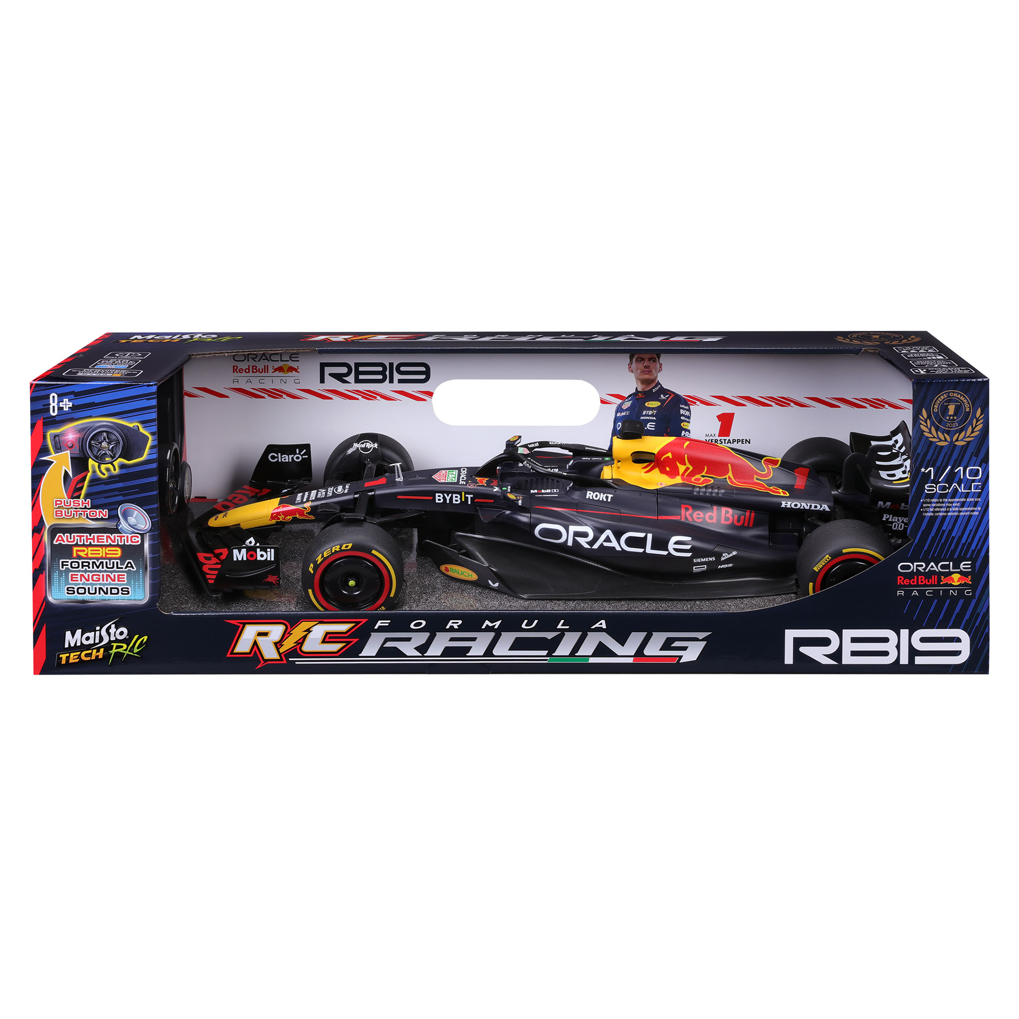 Maisto Tech Remote Control 1:10 F1 2023 Red Bull RB-19 Verstappen #1 ...
