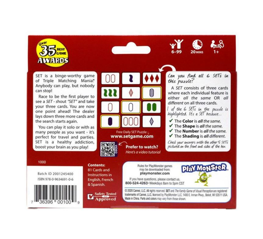 Set Family Game Of Visual Perception – Toyworld NZ