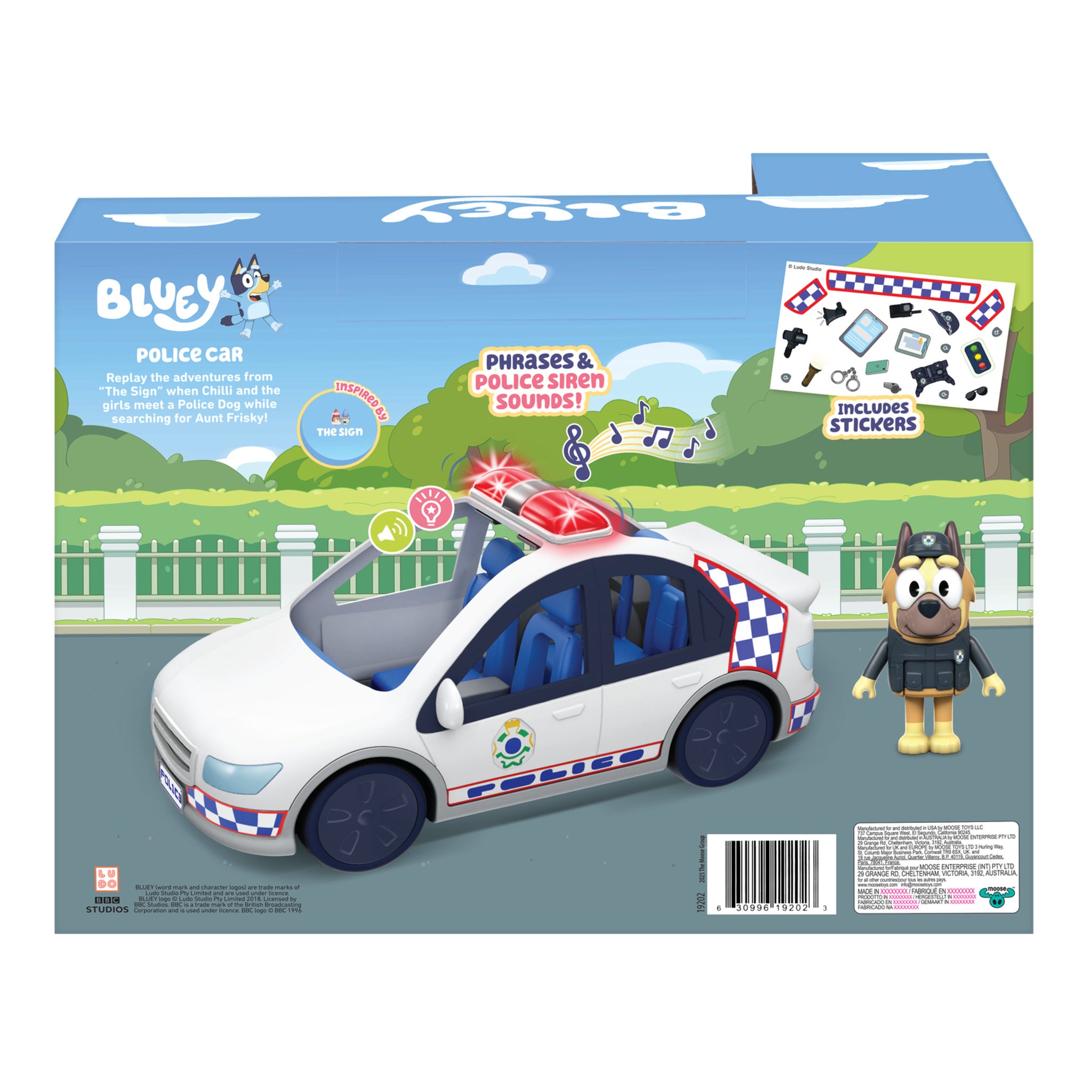 Bluey Police Car – Toyworld NZ