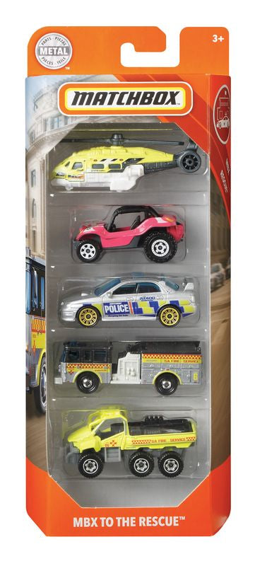 Matchbox Basic Car 5 Pack Mbx To The Rescue – Toyworld NZ