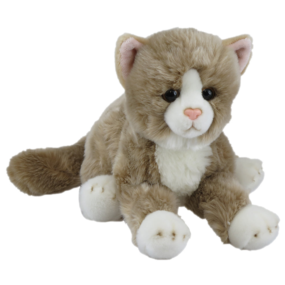 Antics Soft Touch Tabby Beige Cat Lying 36cm – Toyworld NZ