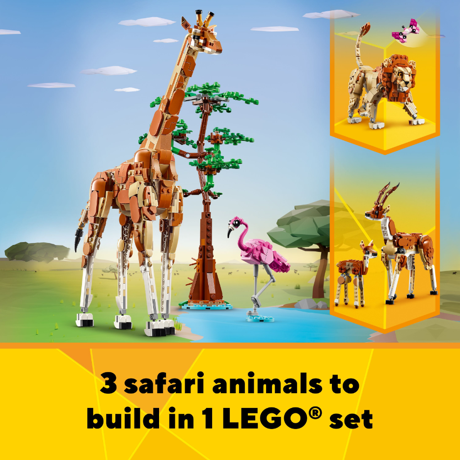 LEGO 31150 Creator Nature And Animals Wild Safari Animals – Toyworld NZ