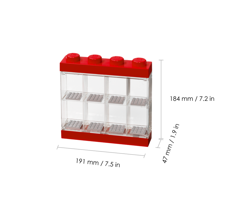LEGO 8 Window Minifigure Display Case Red – Toyworld NZ