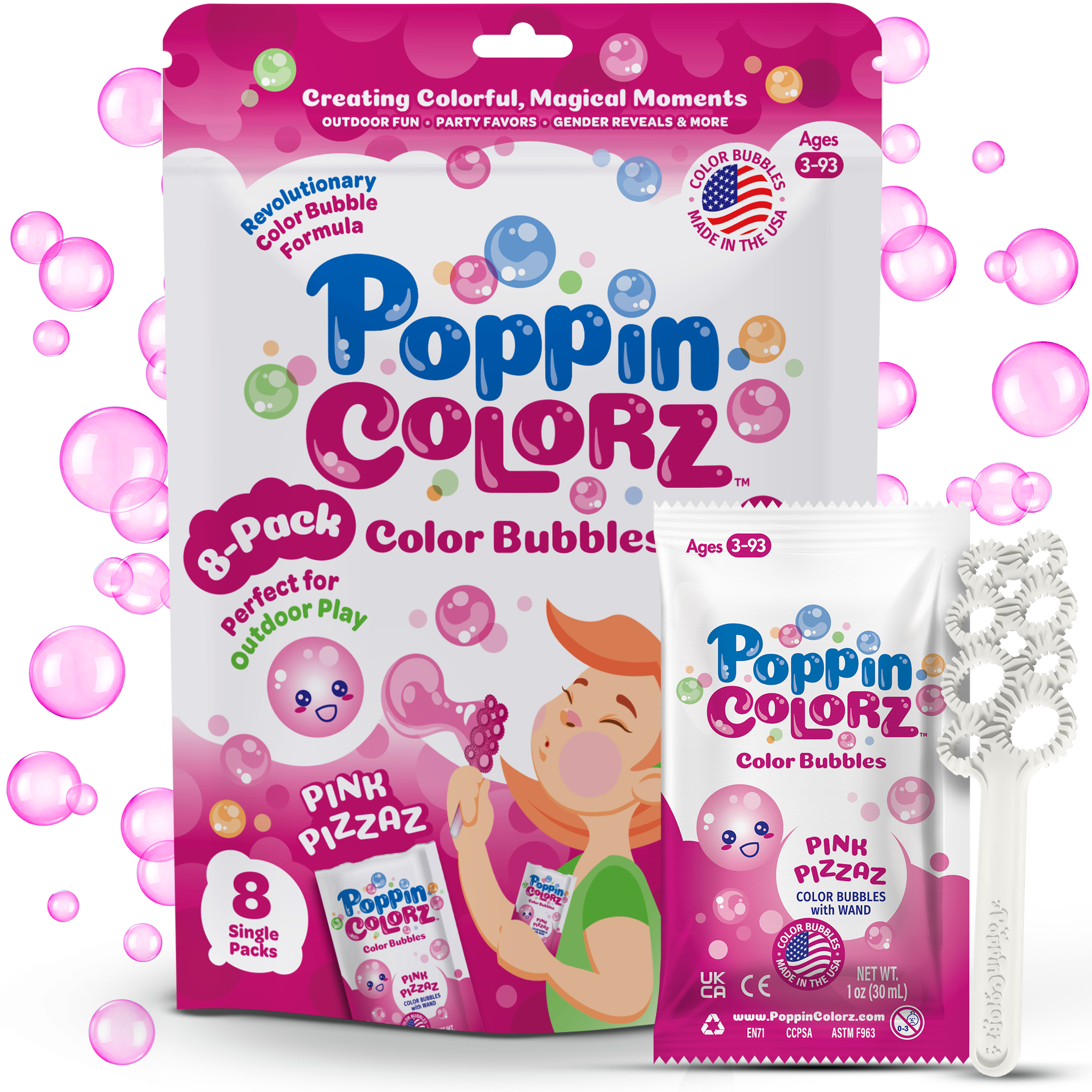 Poppin Colorz Color Bubbles Pink Pizzaz 8 Pack – Toyworld NZ