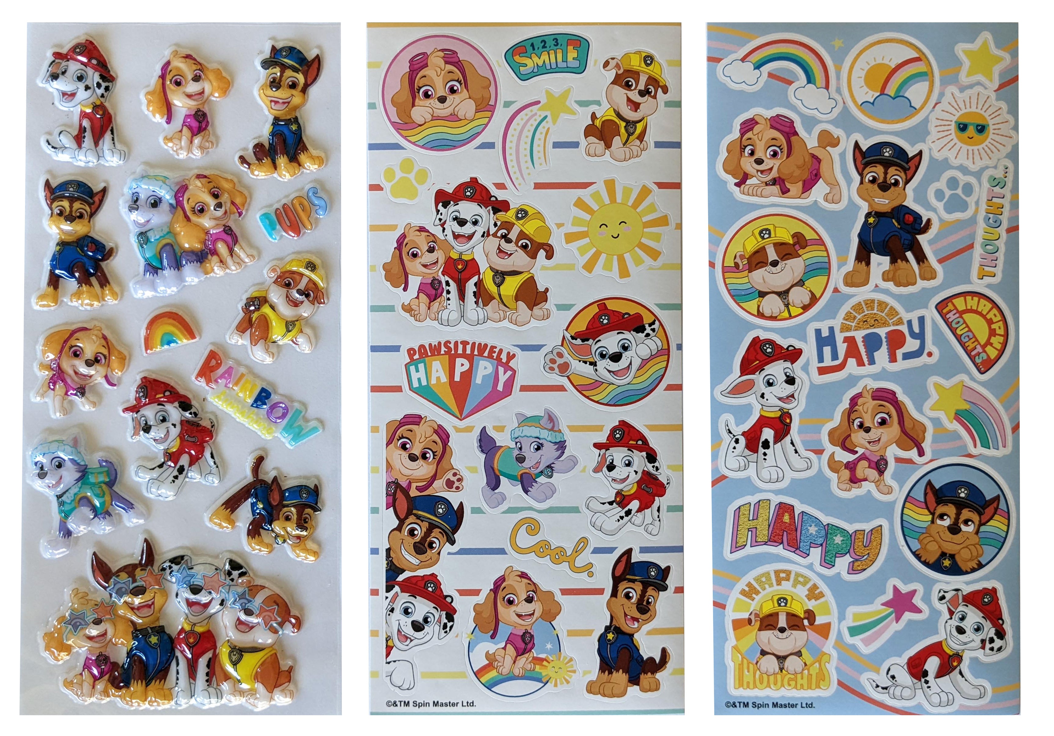 PAW Patrol Bubble Stickers 3 Pack – Toyworld NZ