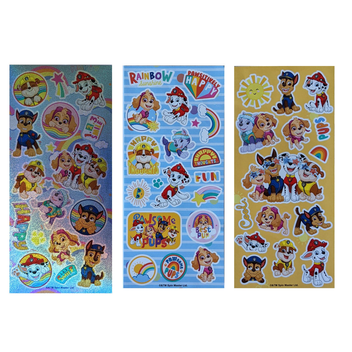 PAW Patrol Holographic Sticker 3 Pack – Toyworld NZ