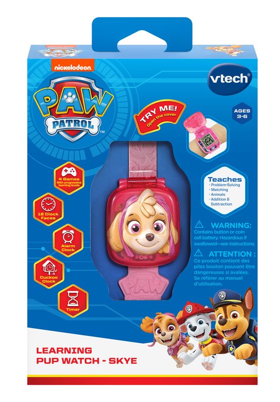 Vtech PAW Patrol Learning Pup Watch Skye – Toyworld NZ