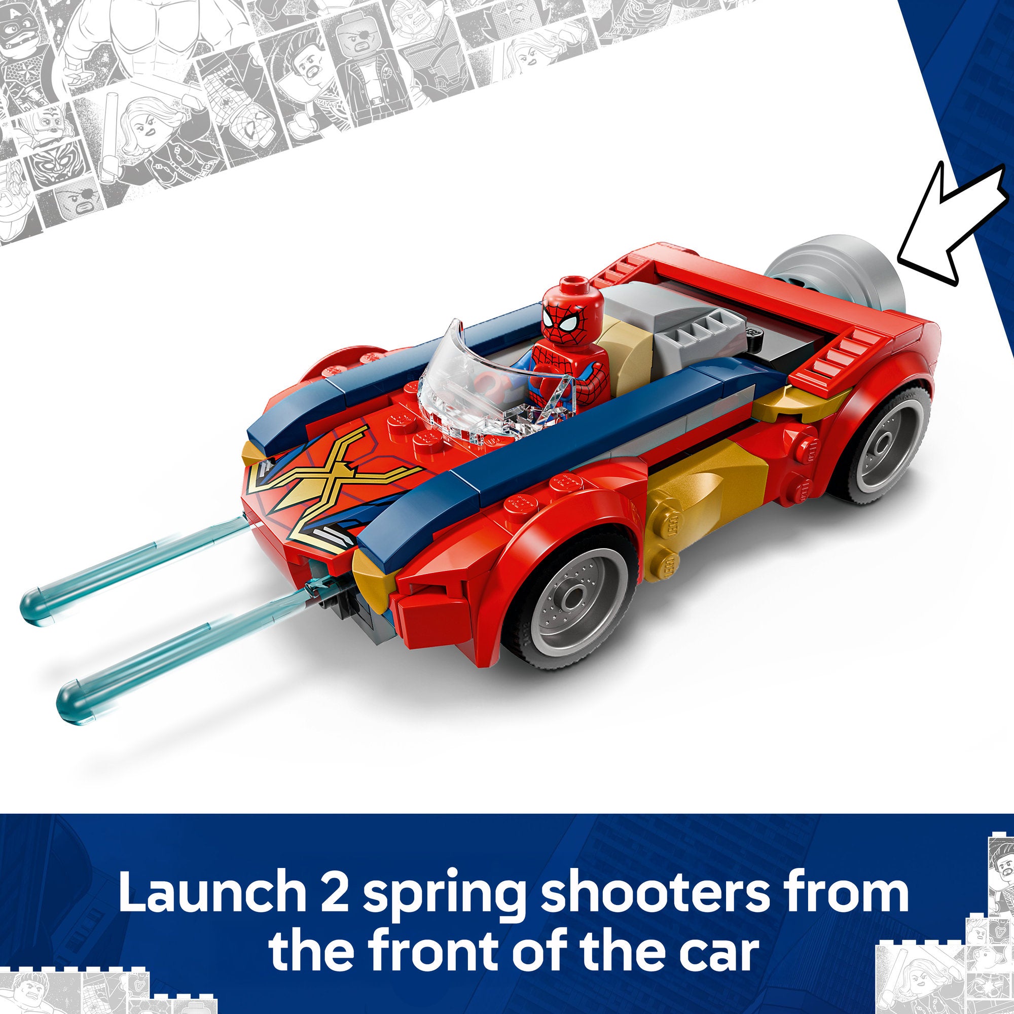 LEGO 76336 Marvel Super Heroes Spider-Man Car vs. Venomized Wolverine ...