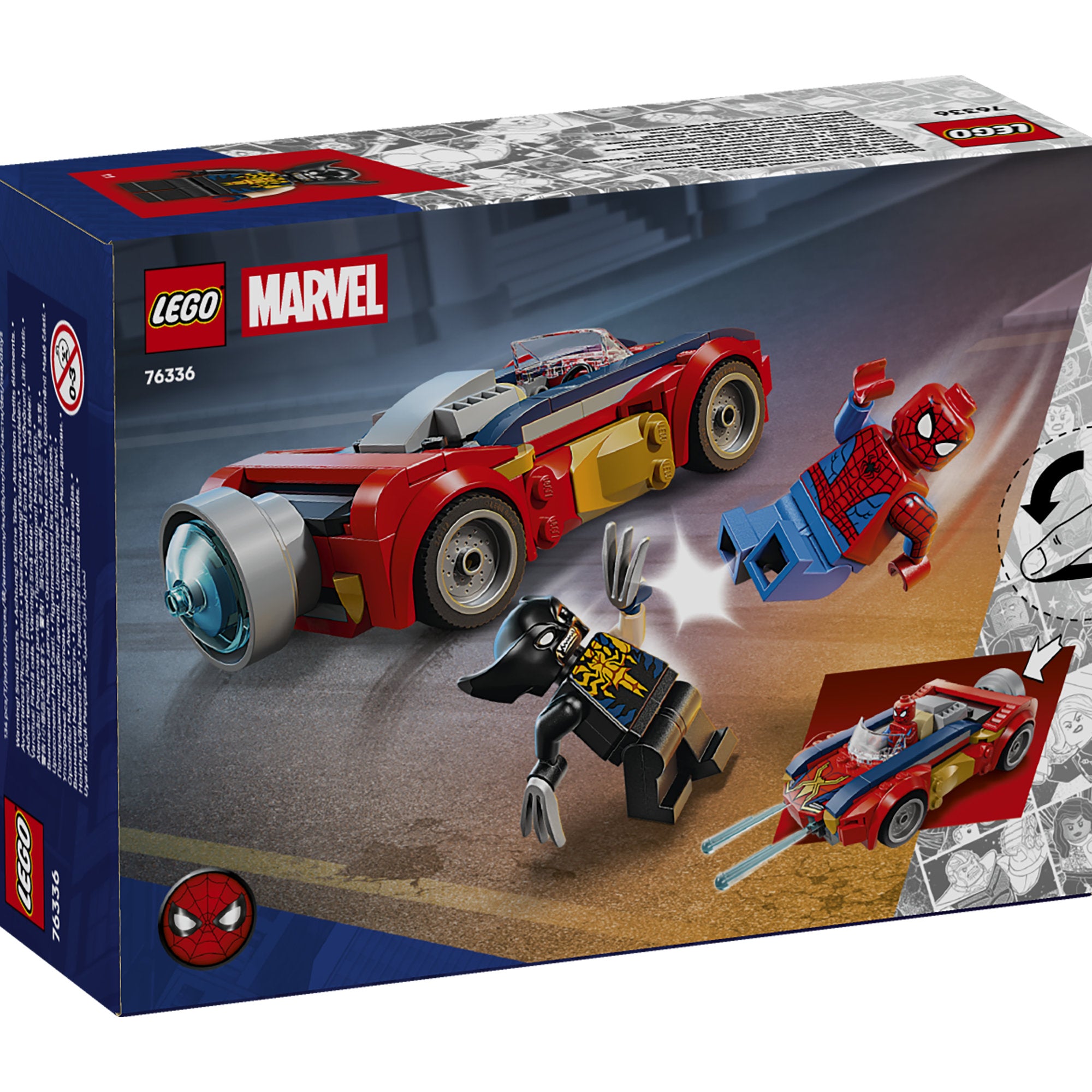 LEGO 76336 Marvel Super Heroes Spider-Man Car vs. Venomized Wolverine ...