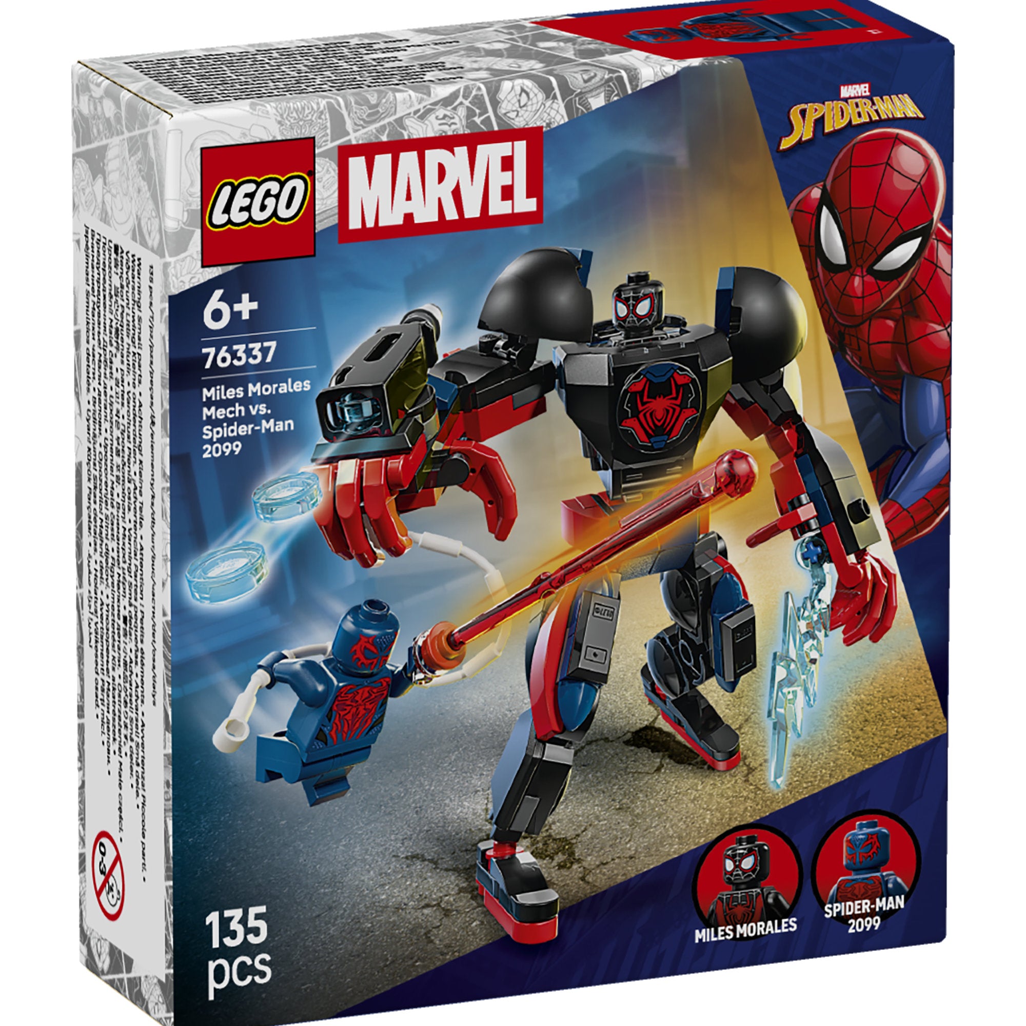 LEGO 76337 Marvel Super Heroes Miles Morales Mech vs. Spider-Man 2099 ...