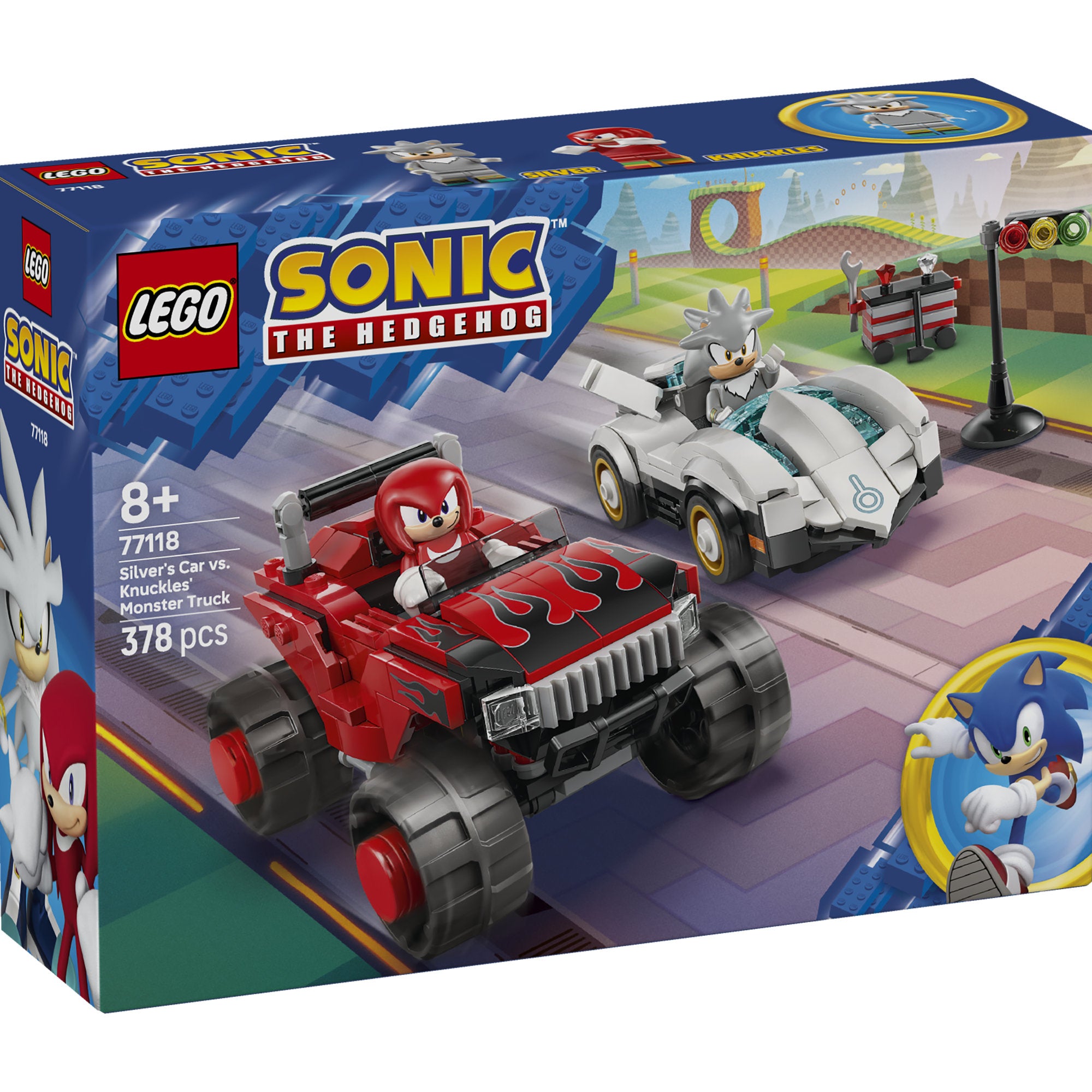 LEGO 77118 Sonic The Hedgehog Silver's Car vs. Knuckles' Monster Truck ...
