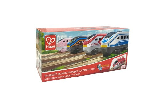 Hape Railway Intercity Battery Powered Locomotive Set – Toyworld NZ