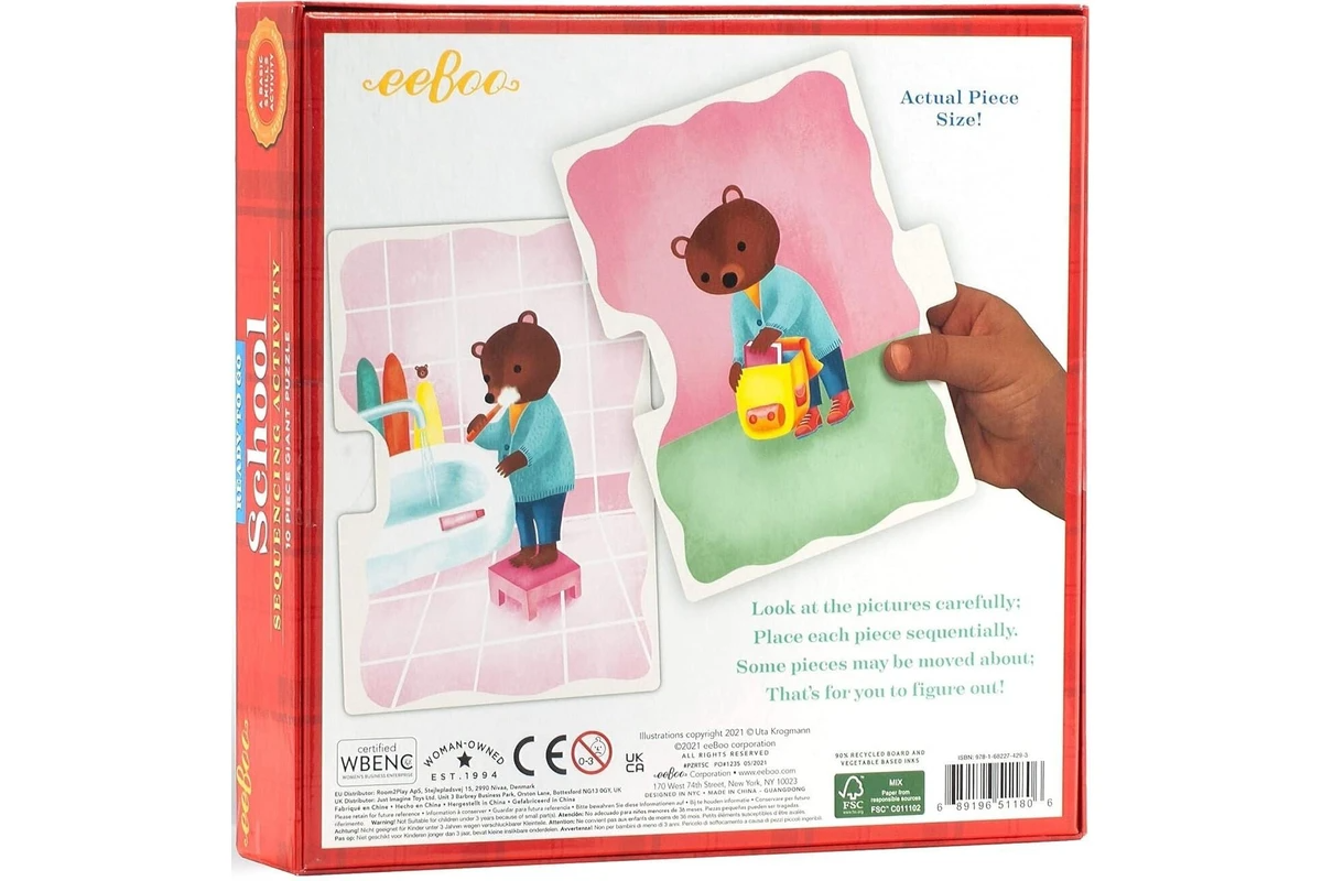 Eeboo Ready To Go Puzzle - School – Toyworld NZ