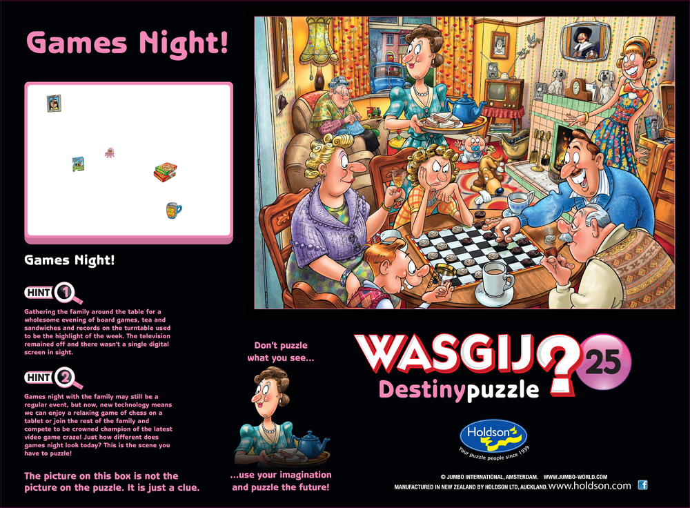 Wasgij Destiny #25 Games Night 1000 Piece Puzzle – Toyworld NZ