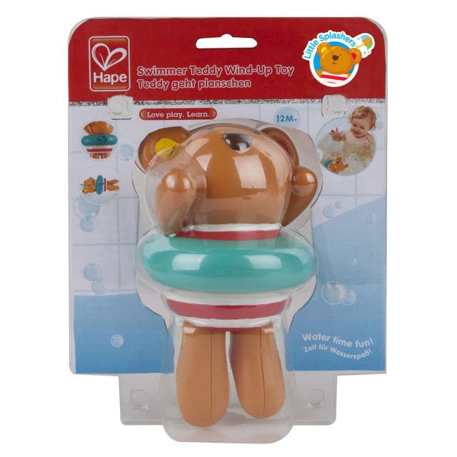 Hape Little Splashers Swimmer Teddy Wind-Up Toy – Toyworld NZ