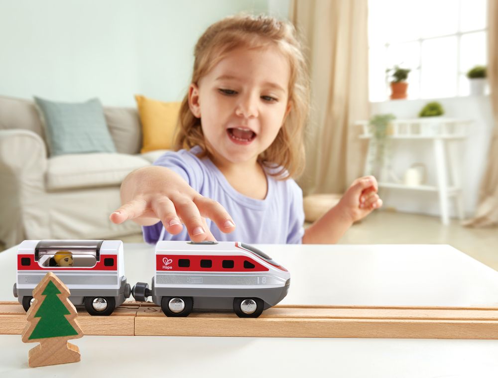 Hape Intercity Battery Powered Train – Toyworld NZ