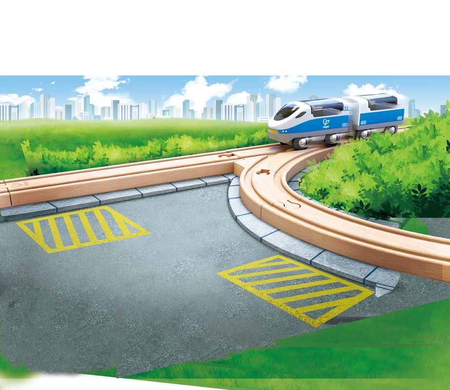 Hape Railway Short Curved Tracks 4 Pack – Toyworld NZ