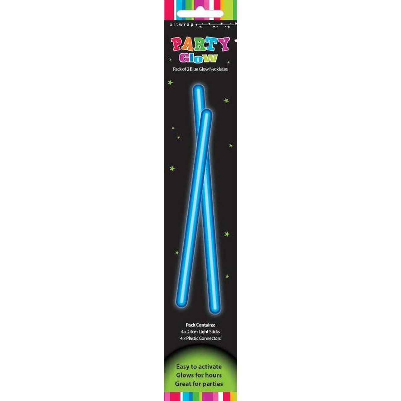 Artwrap Party Glow Necklaces Blue 2 Pack – Toyworld NZ