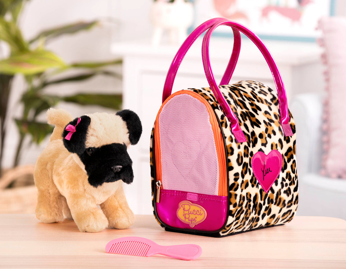Pucci Pup Leopard Plush Glam Bag & Pug – Toyworld NZ