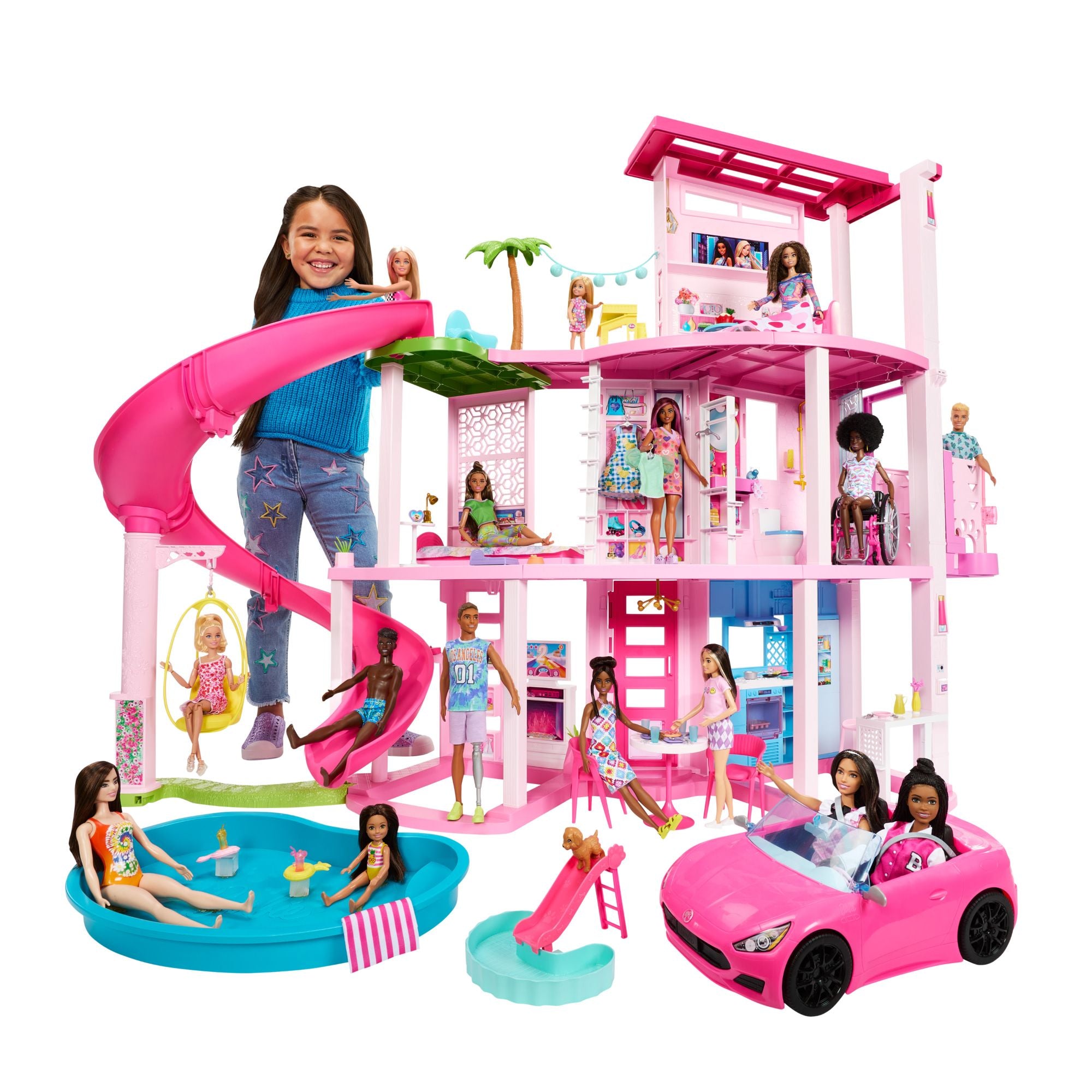 Barbie Dreamhouse Pool Party Doll House Playset – Toyworld NZ