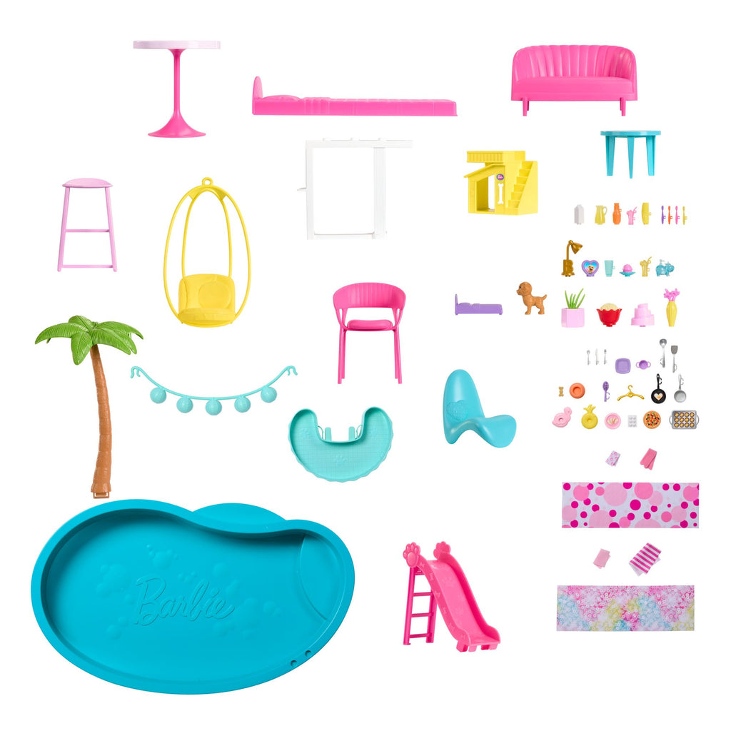 Barbie Dreamhouse Pool Party Doll House Playset – Toyworld NZ