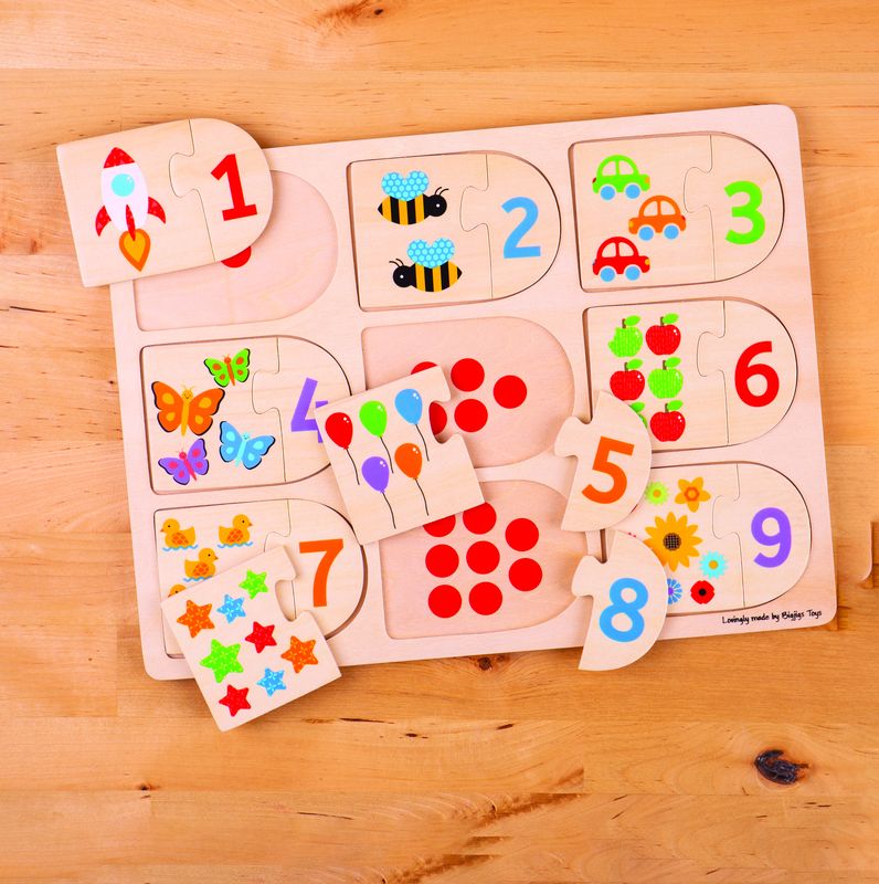 Big Jigs Picture & Number Matching Puzzle – Toyworld NZ
