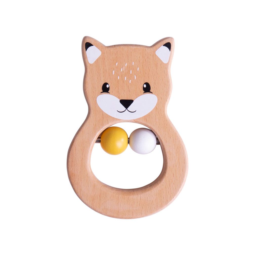 Big Jigs Wooden Fox Rattle – Toyworld NZ