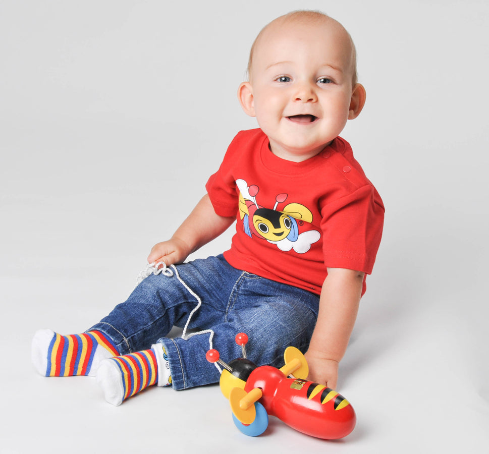 Buzzy Bee & Friends Buzzy Bee Wooden Pull Along – Toyworld NZ