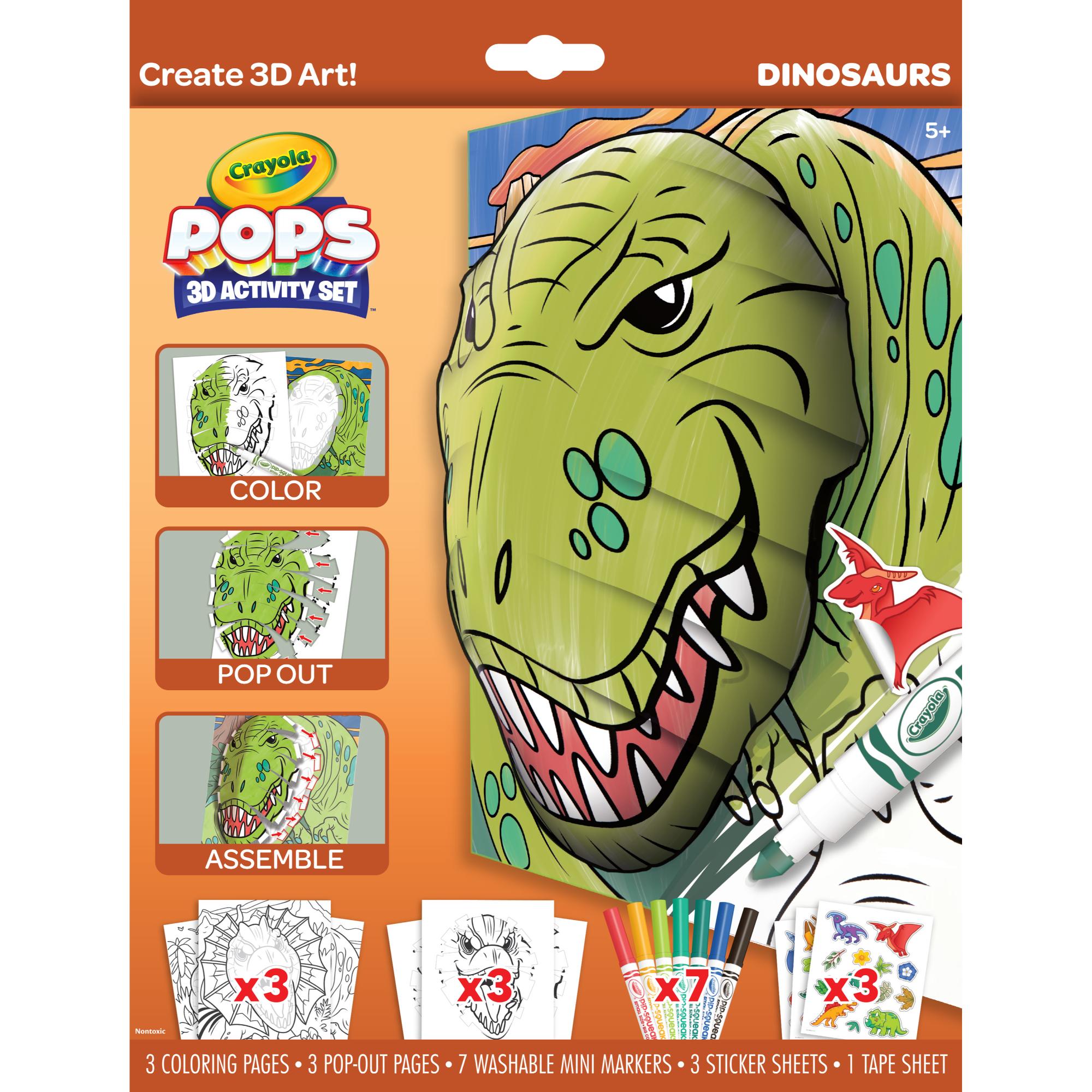 Crayola Pops 3D Activity Set - Dinosaurs – Toyworld NZ