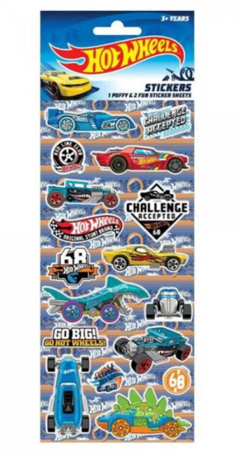 Hot Wheels Stickers 3 Pack - Puffy – Toyworld NZ