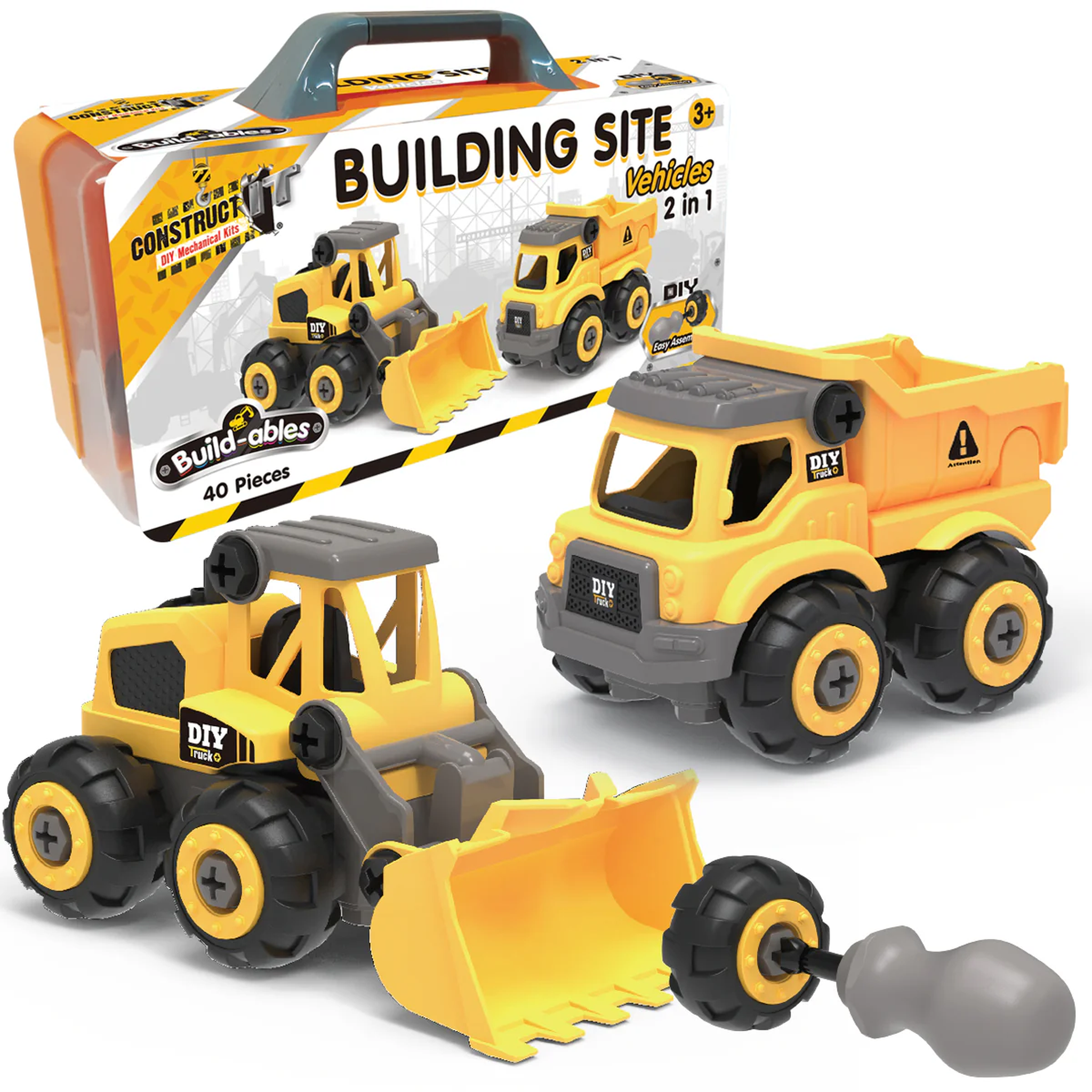 Build-ables - Building Site Vehicles 2 in 1 – Toyworld NZ