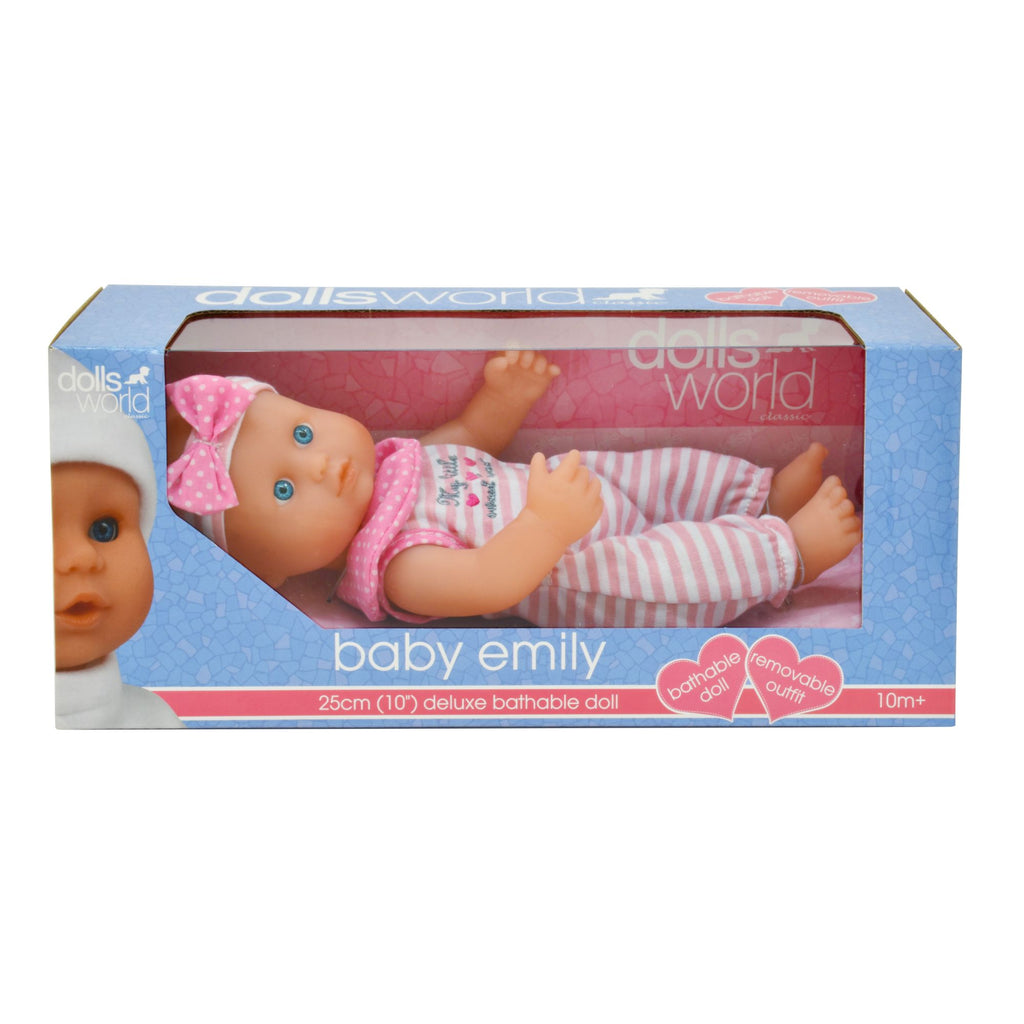 Dolls World Baby Emily 25Cm Bathable Doll | Toyworld NZ