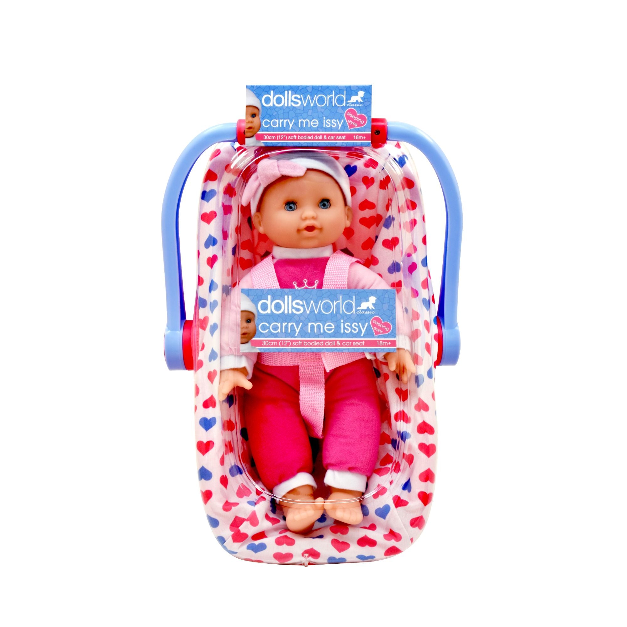 Dolls World Carry Me Issy 30cm Soft Bodied Doll With Car Seat – Toyworld NZ