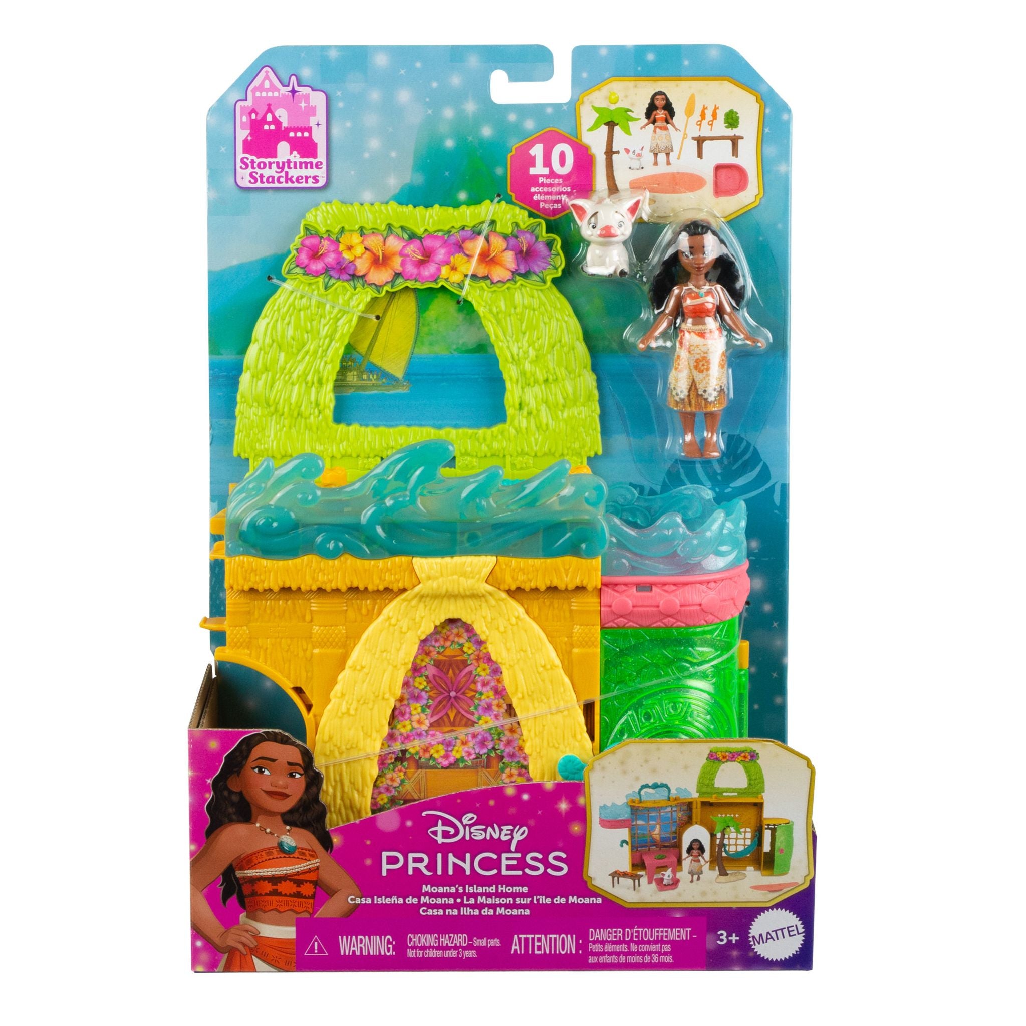Disney Princess Storytime Stackers Moana's Island Home Playset ...