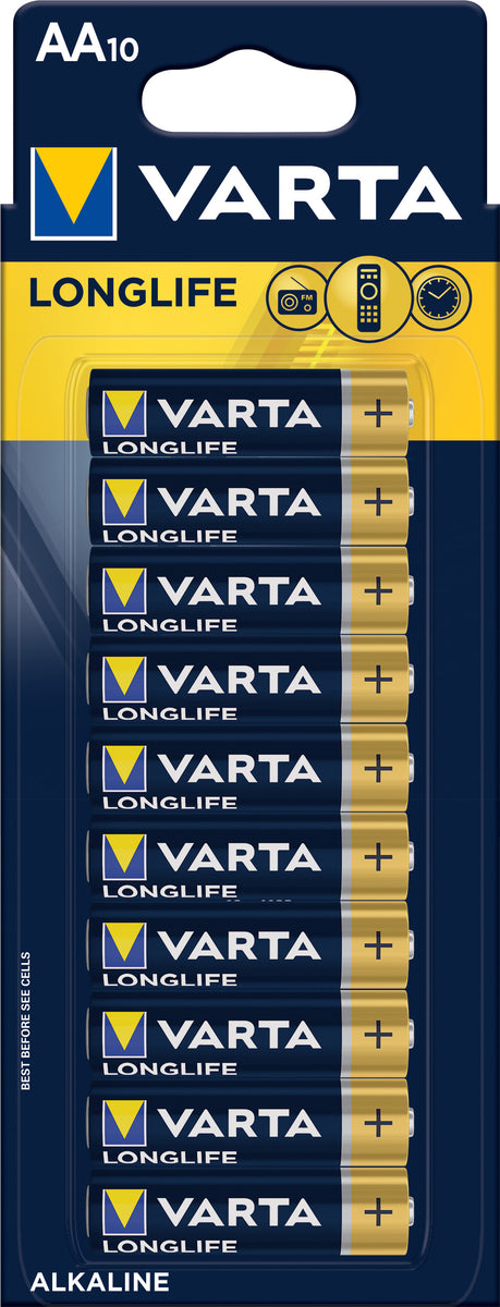 Varta Longlife AA Battery 10 Pack – Toyworld NZ