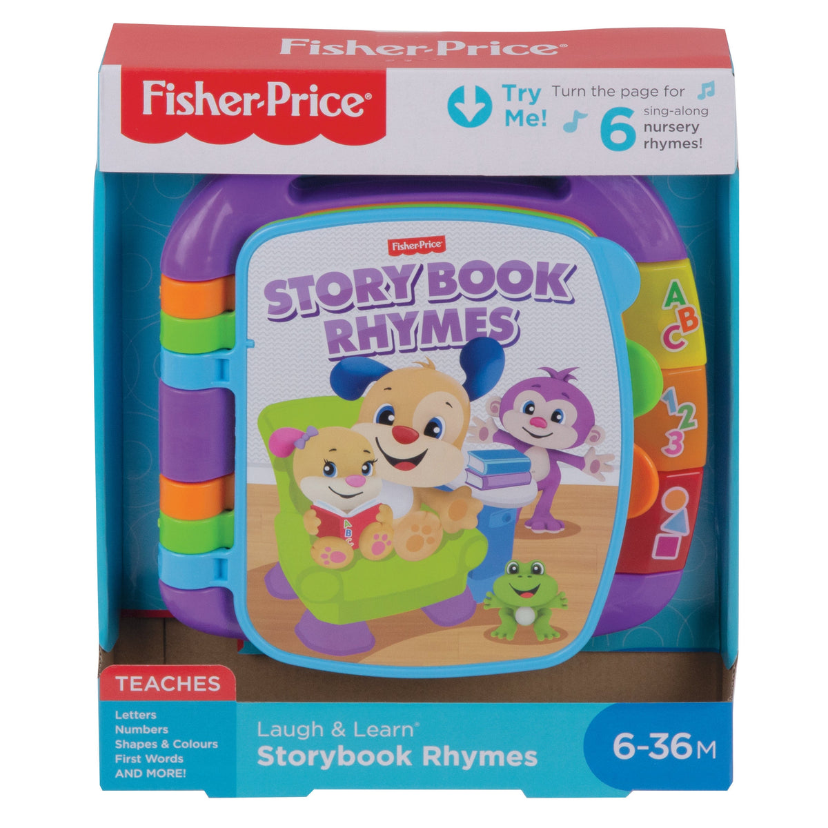 Fisher-Price Laugh & Learn Storybook Rhymes Purple – Toyworld NZ