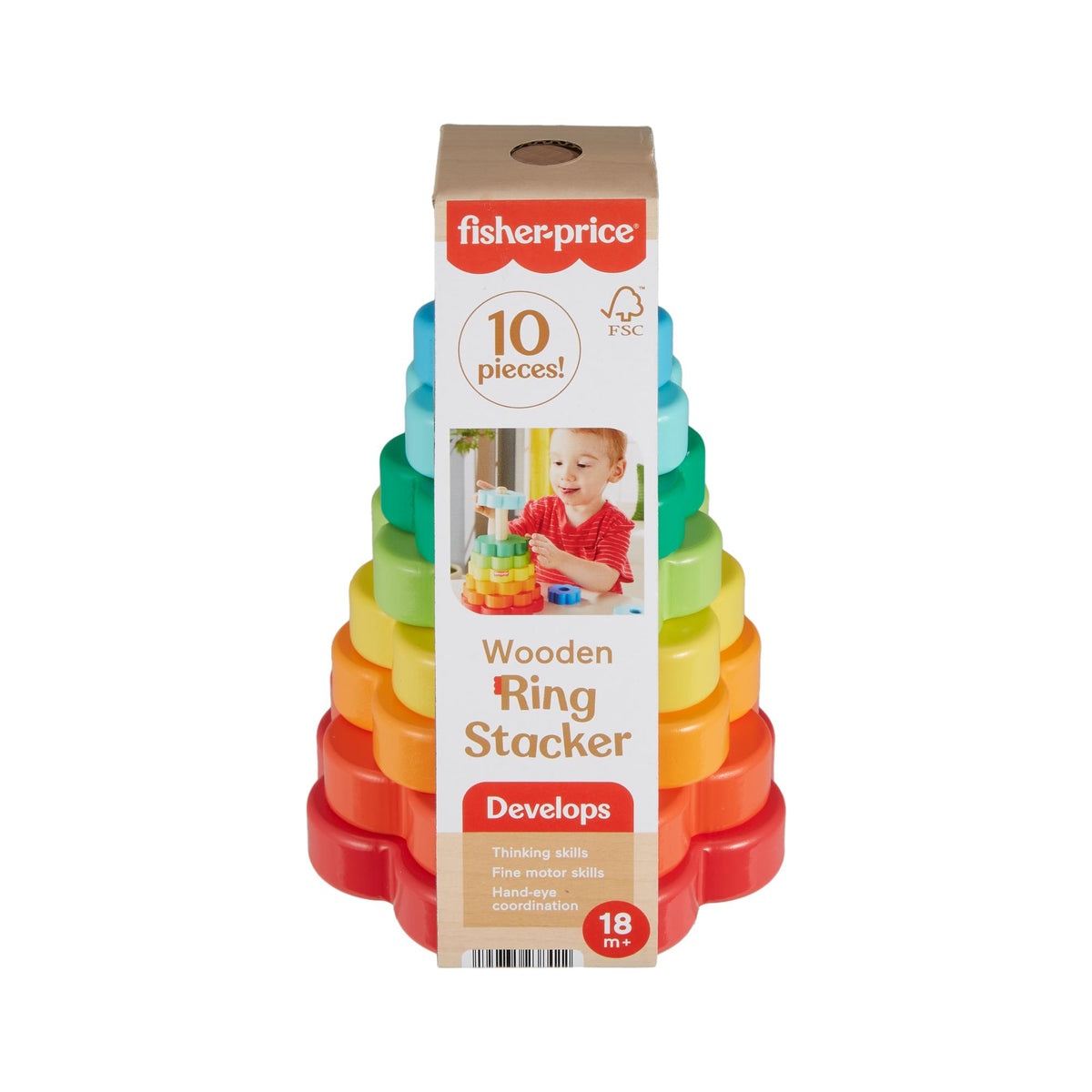 Fisher-Price Wooden Ring Stacker – Toyworld NZ