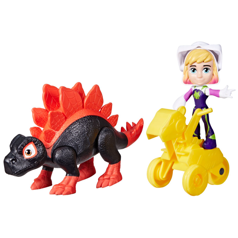 Marvel Spidey And Friends Dino Spin & Ghost-Spider – Toyworld NZ