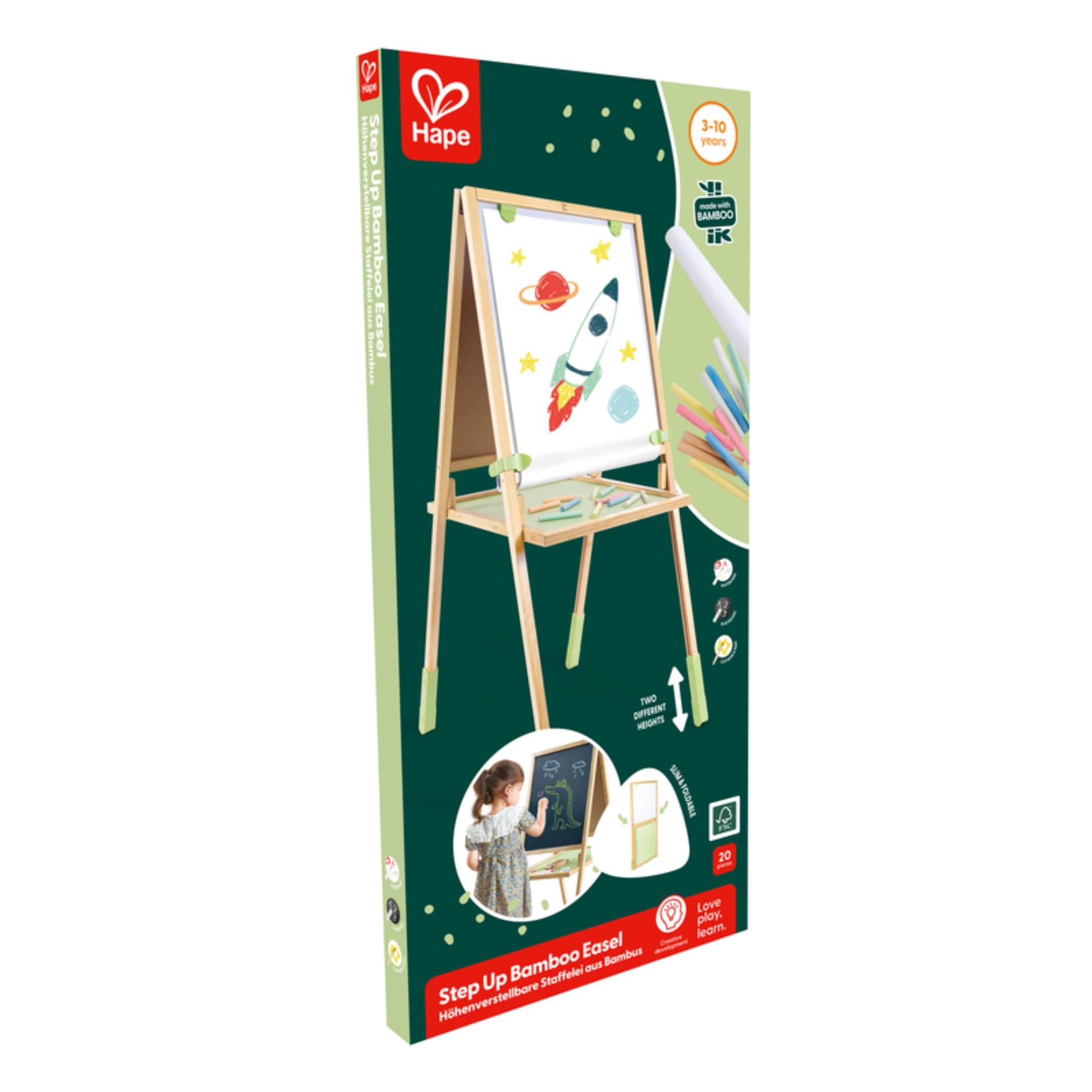 Hape Step-Up Bamboo Easel – Toyworld NZ