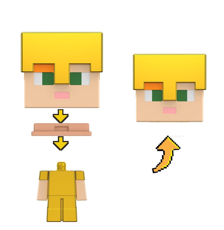 Minecraft Mob Head Minis Gold Armor Alex Figure – Toyworld NZ