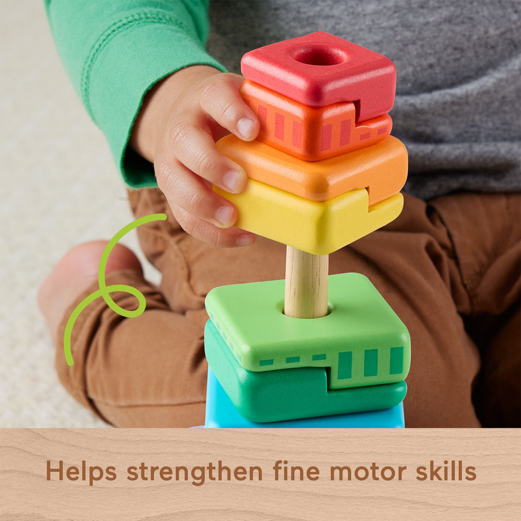 Fisher-Price Wood Stacking Shape Sorter – Toyworld NZ
