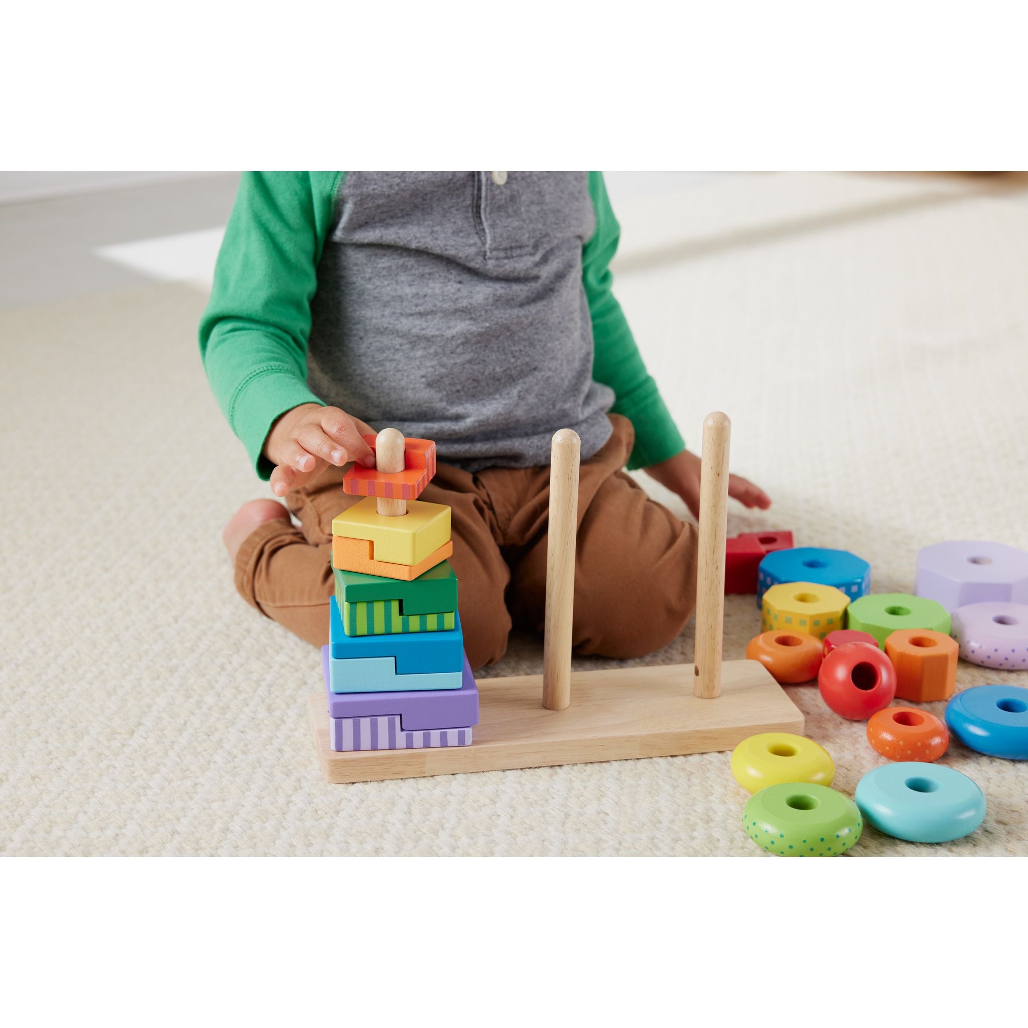 Fisher-Price Wood Stacking Shape Sorter – Toyworld NZ