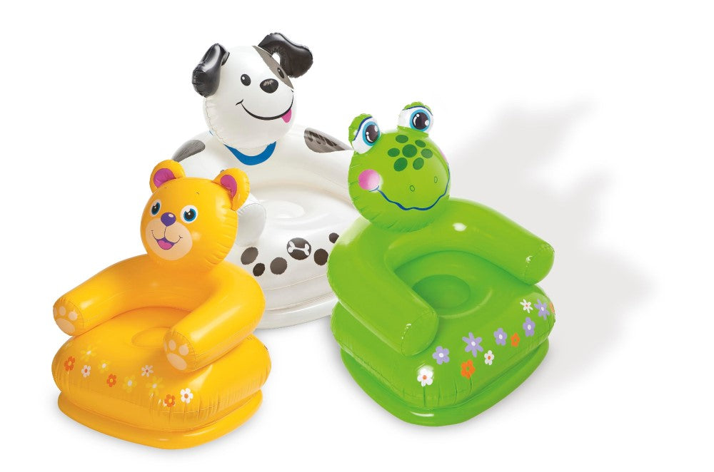 Intex Happy Animal Inflatable Chair Assorted Styles 65cm X 64cm X 79cm ...