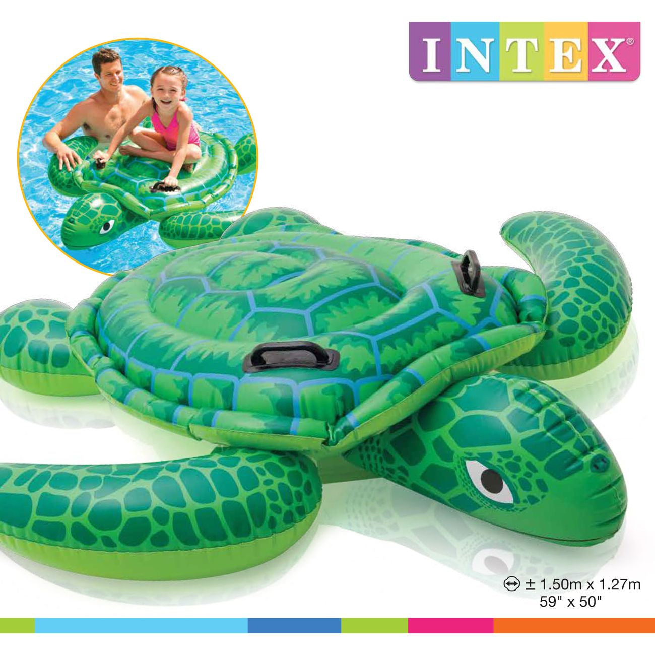 Intex 57524 Lil' Sea Turtle Ride-On Inflatable Pool Float – Toyworld NZ