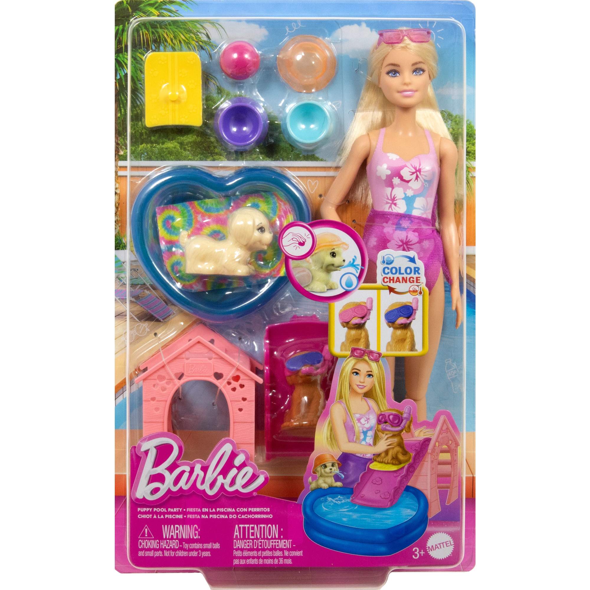 Barbie Puppy Pool Party Aloha Blonde Playset – Toyworld NZ