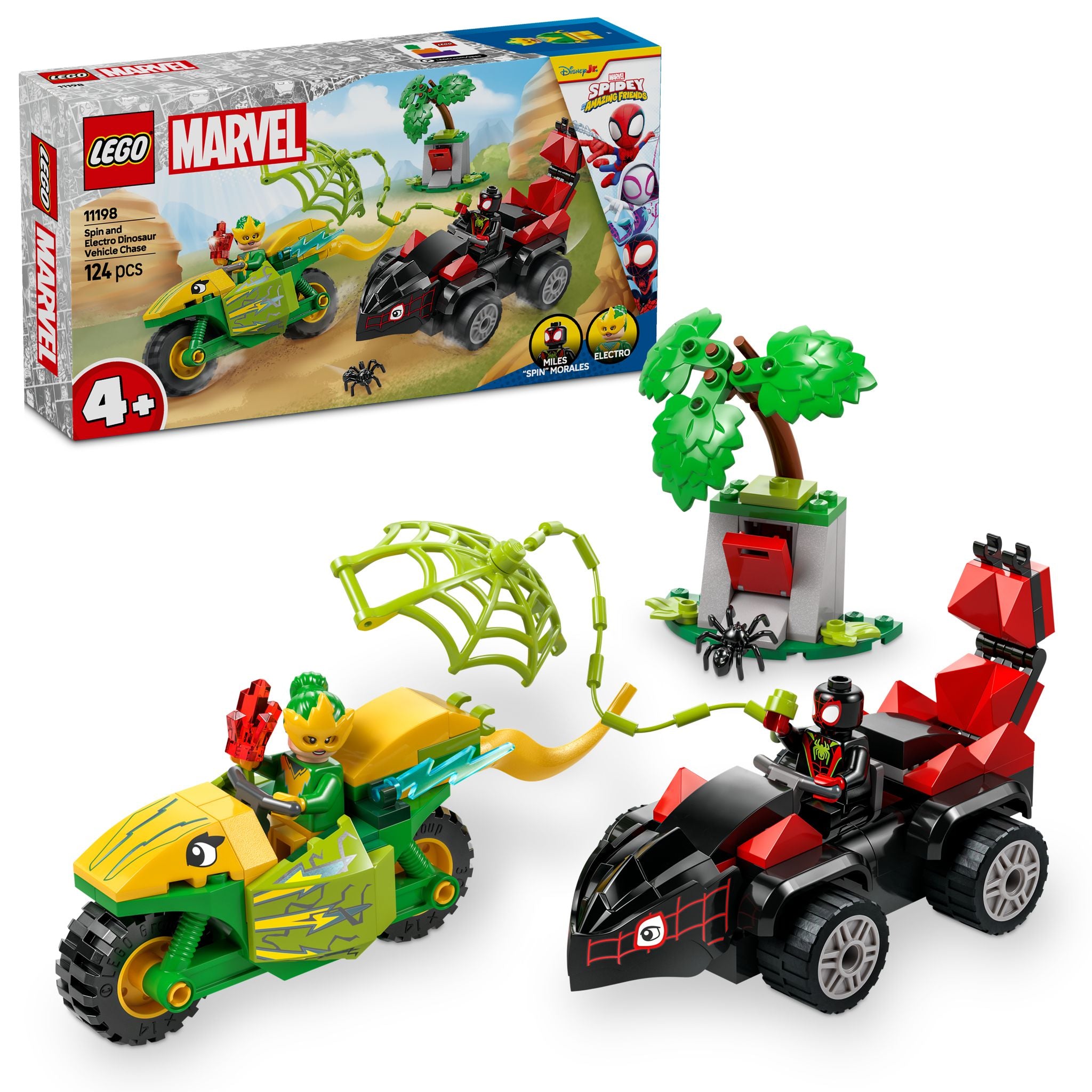 LEGO 11198 Marvel Spidey and His Amazing Friends Spin and Electro Dino ...