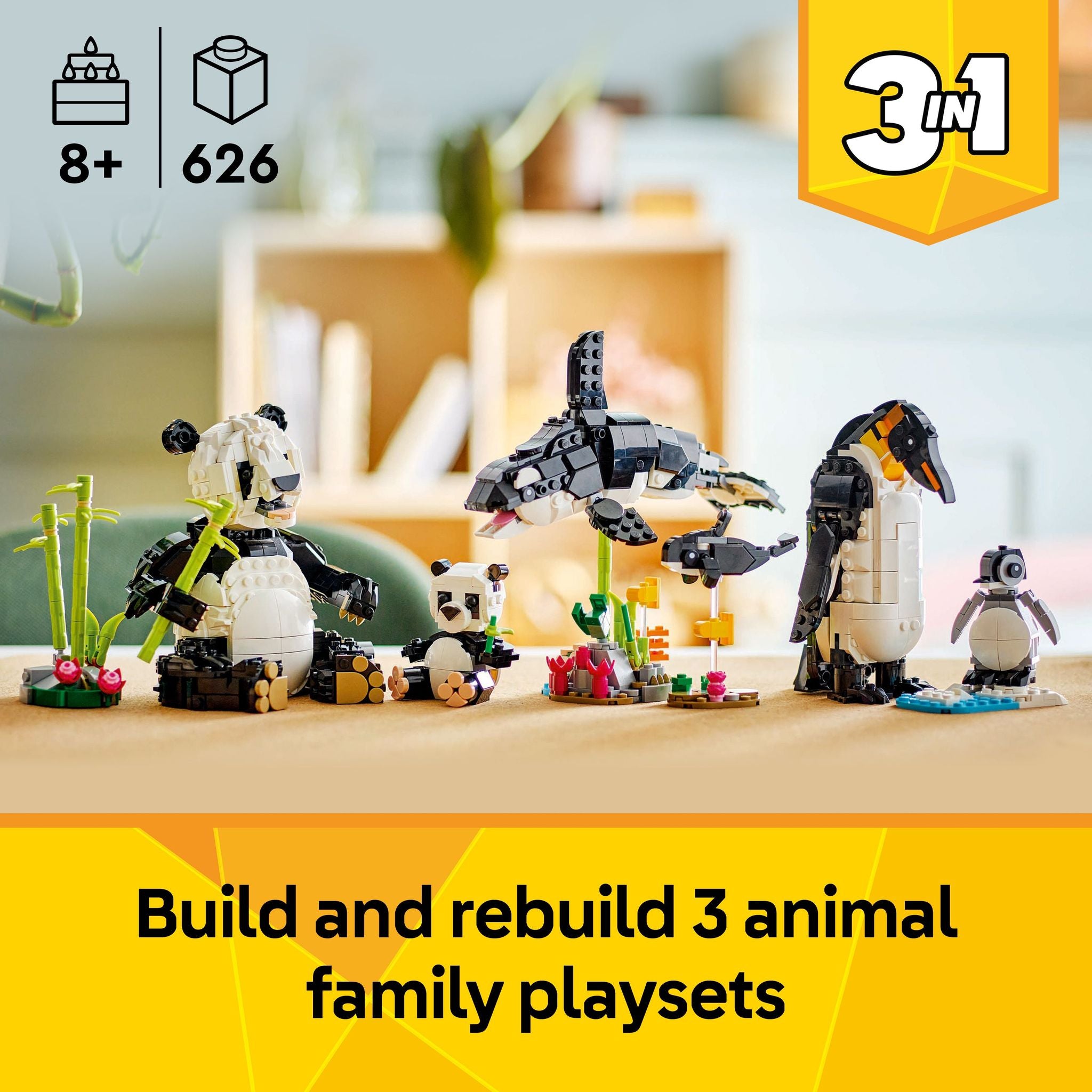 LEGO 31165 Creator Wild Animals: Panda Family – Toyworld NZ