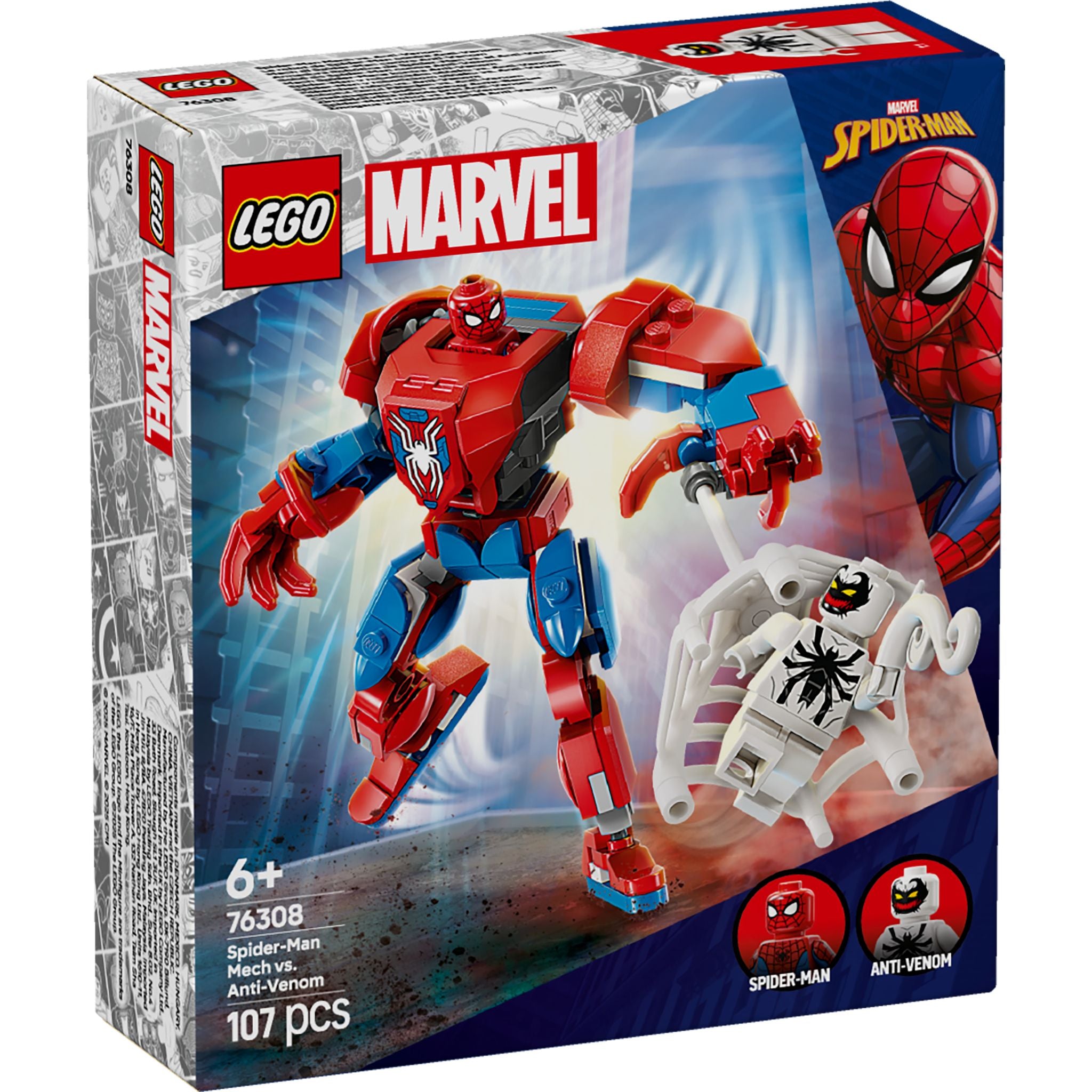 LEGO 76308 Super Heroes Marvel Spider-Man Mech vs. Anti-Venom – Toyworld NZ